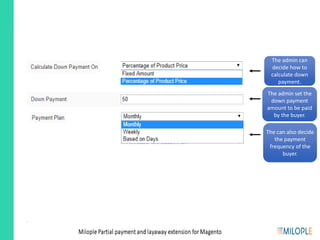 Milople Partial payment and layaway extension: User Manual | PPT