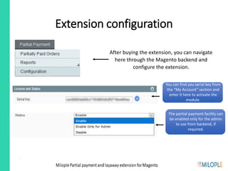 Milople Partial payment and layaway extension: User Manual | PPT