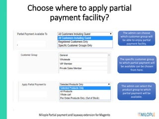 Milople Partial payment and layaway extension: User Manual | PPT