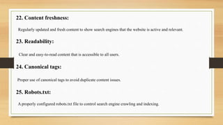 Enhancing Search Engine Visibility through Page Ranking Factors | PPT