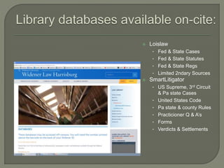 PPLR2015 -- Alternative Legal Databases | PPTX