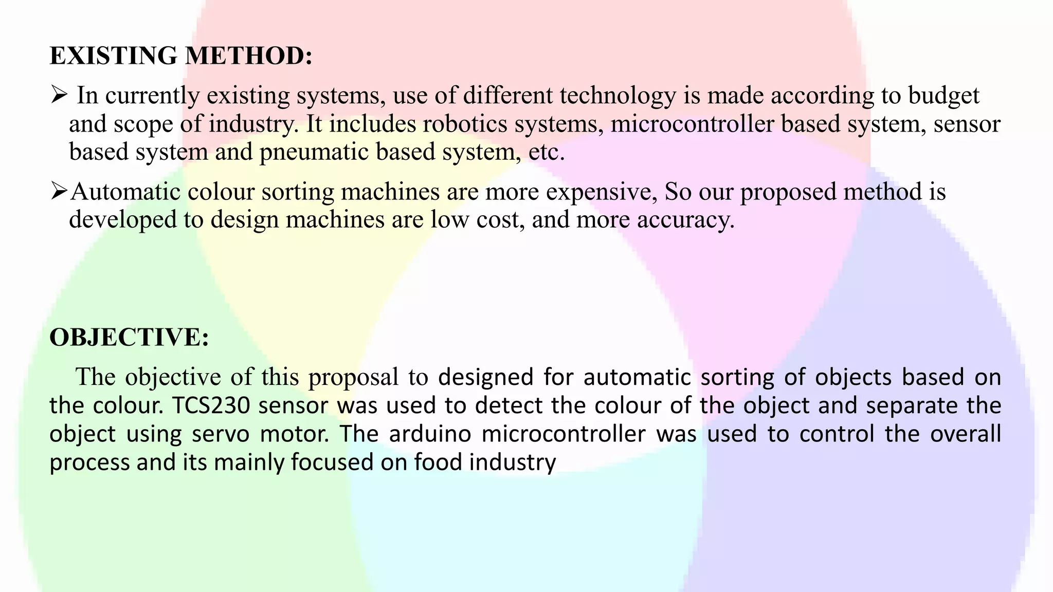 colour sorting machine | PPTX
