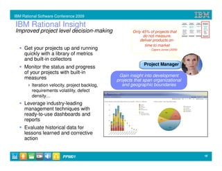 IBM Rational Software Conference 2009: Process, Project and Portfolio ...