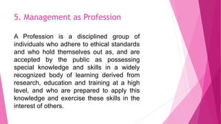 Principles & Practice of Management - Nature - Arts, Science | PPTX