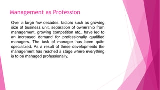 Principles & Practice of Management - Nature - Arts, Science | PPT