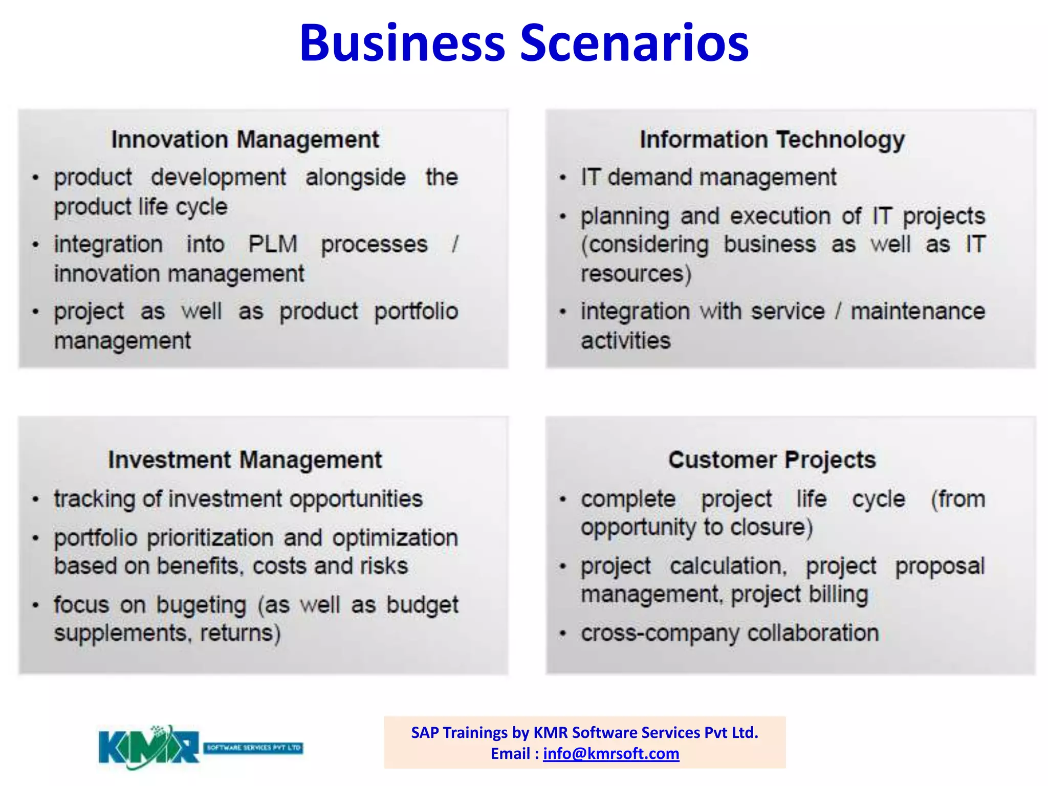 SAP PPM 5.0 Trainings | PPTX