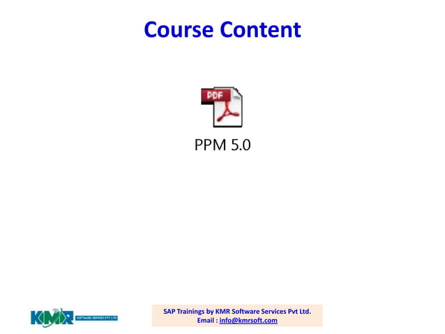 SAP PPM 5.0 Trainings | PPTX
