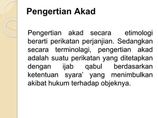 transaksi dan akad dalam bank syariah | PPTX