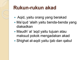 transaksi dan akad dalam bank syariah | PPTX