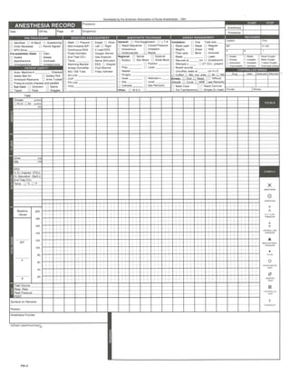 anesthesia record form complex form | PDF