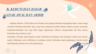 Tugas Presentasi PPT Perkembangan Masa Anak | PPTX