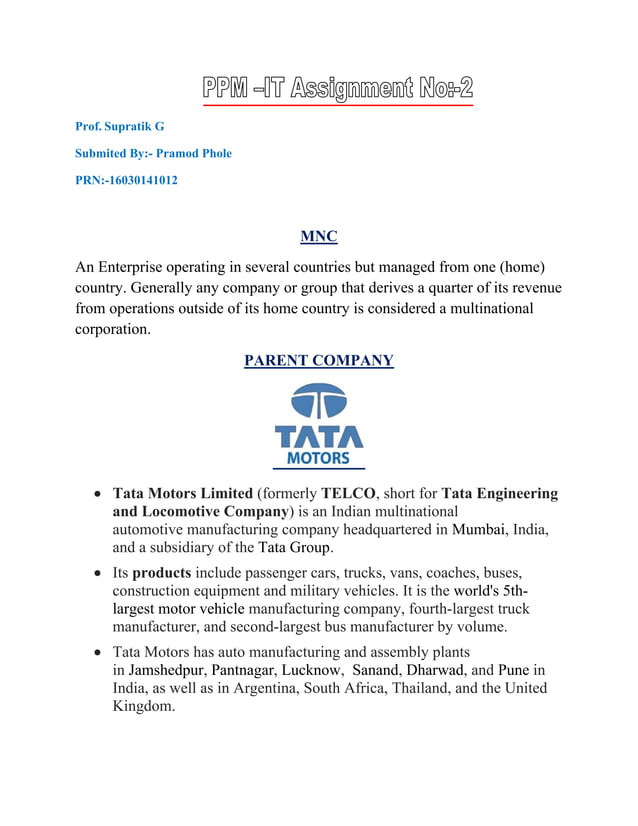 Ppm assignment 2 (16030141012) | PDF