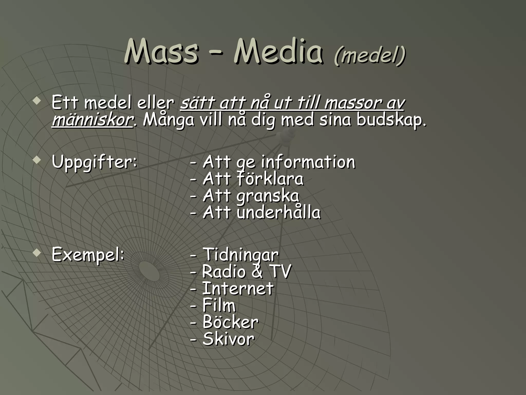 Pp Massmedia Ppt