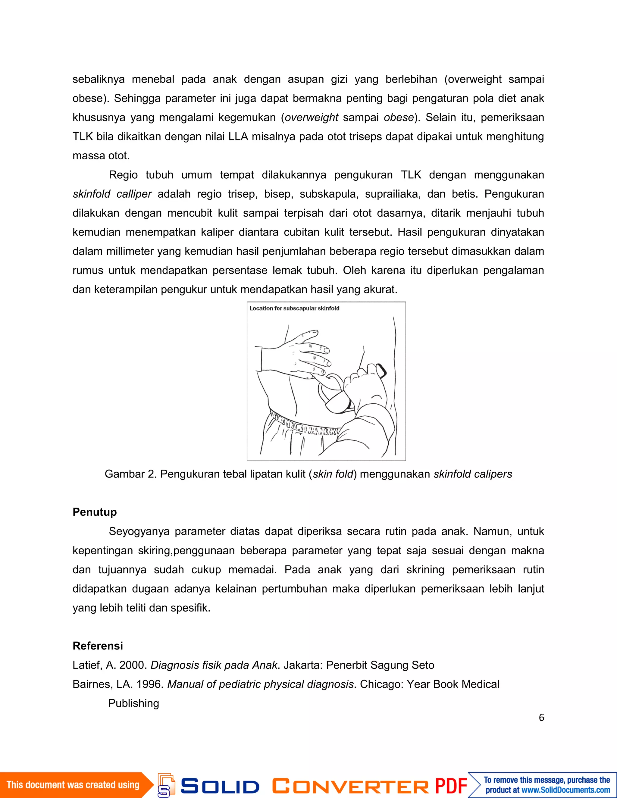 Parameter pertumbuhan pada anak - BMD | PDF
