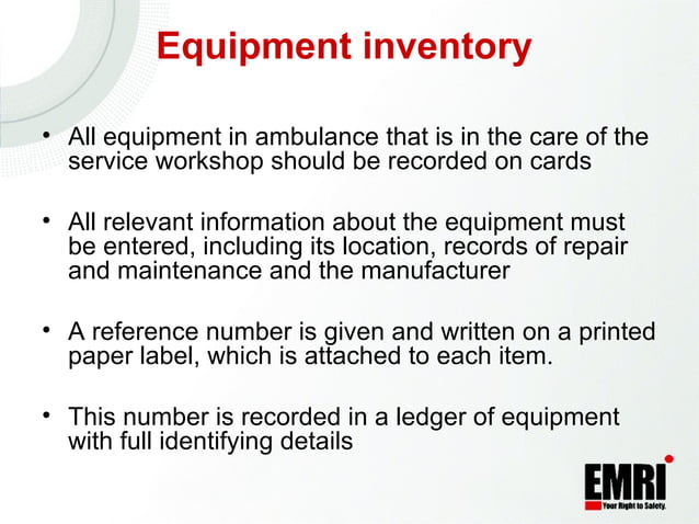 Planned Preventive Ambulance Medical Equipment Maintenance | PPT