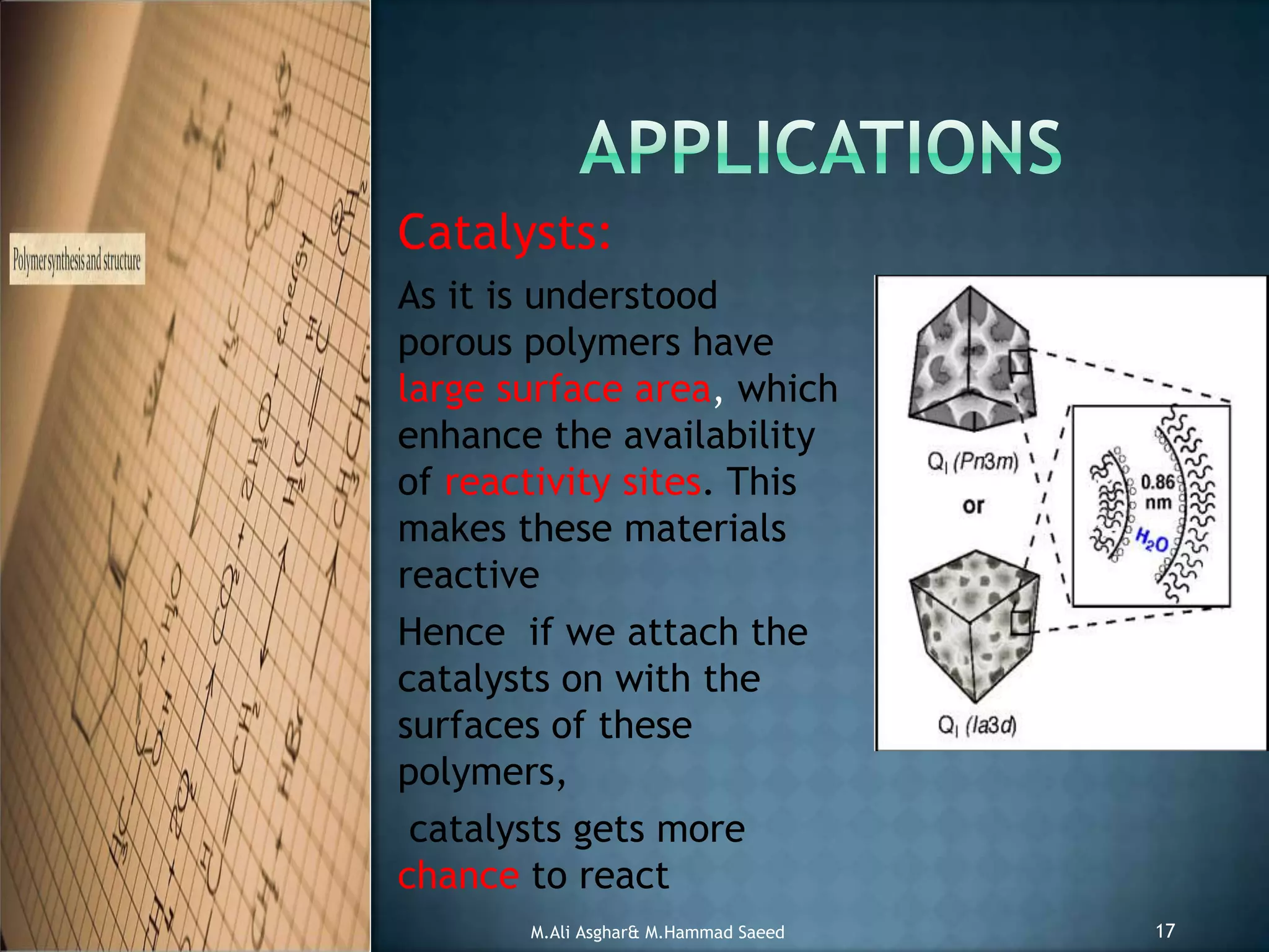 Porous Polymers with their synthesis | PPTX
