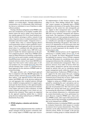 Portfolio/project management information system demands | PDF