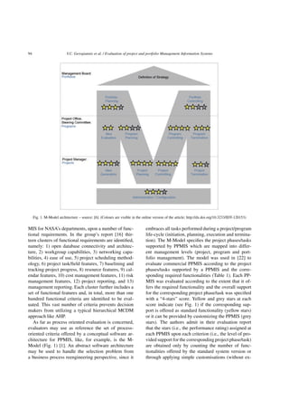 Portfolio/project management information system demands | PDF