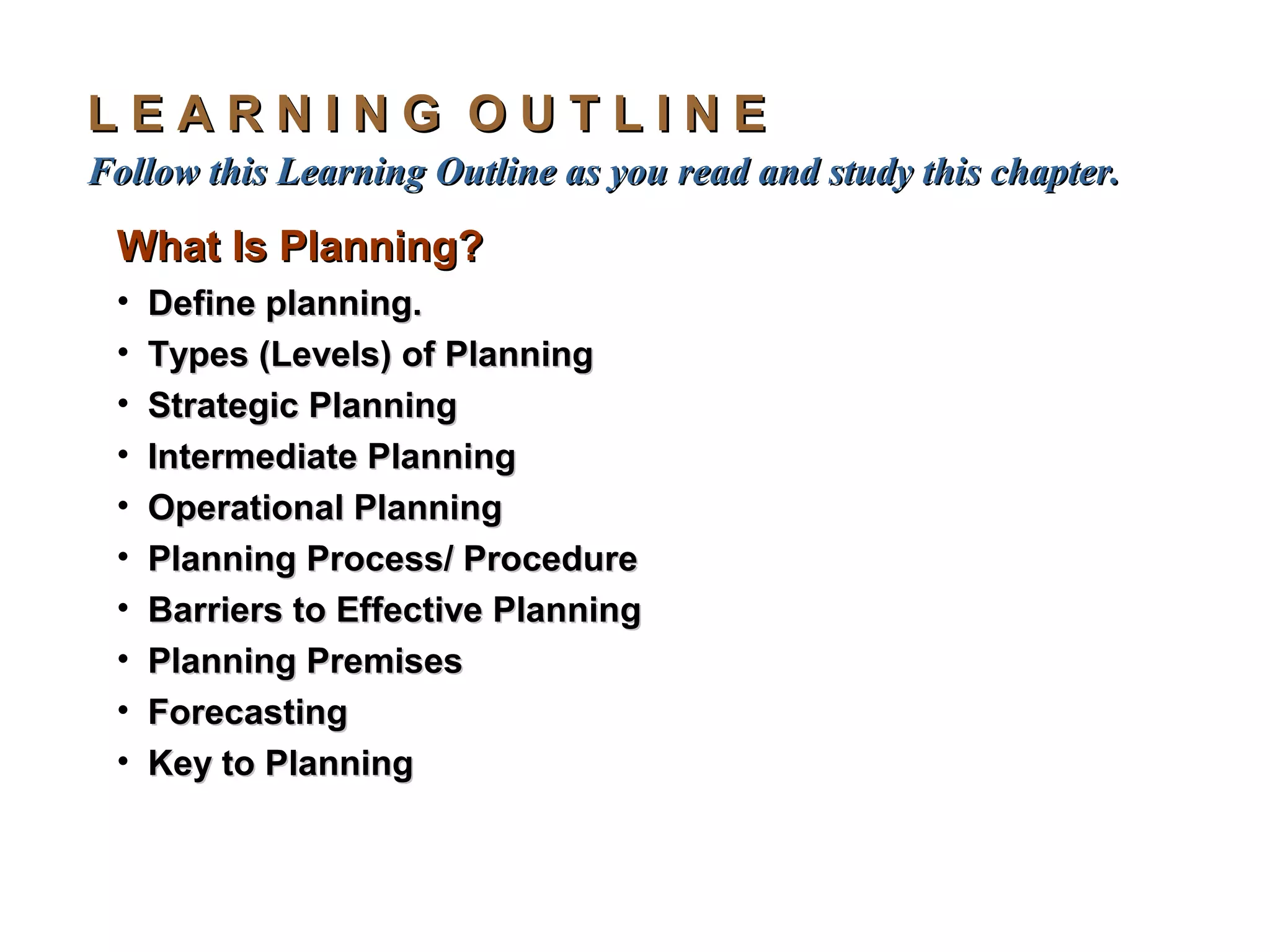 Ppm lecture 10 11 planning, process, types | PPT