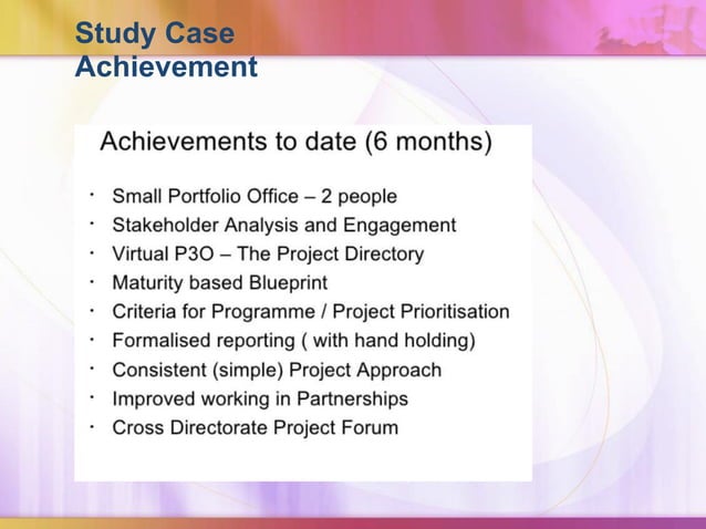 Approach to a Project Portfolio Management office from a P30 ...