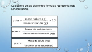 Ecuación De Partes Por Millón
