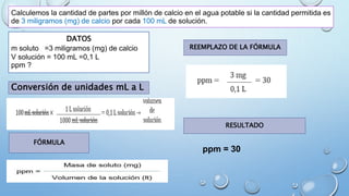 Ecuación De Partes Por Millón