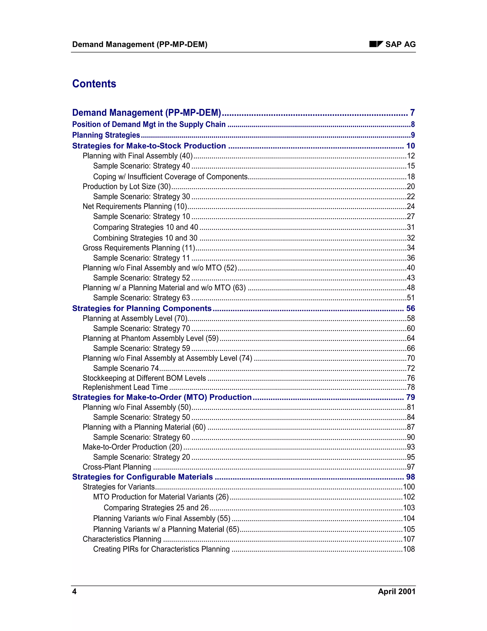 SAP ECC Demand planning strategies | PDF