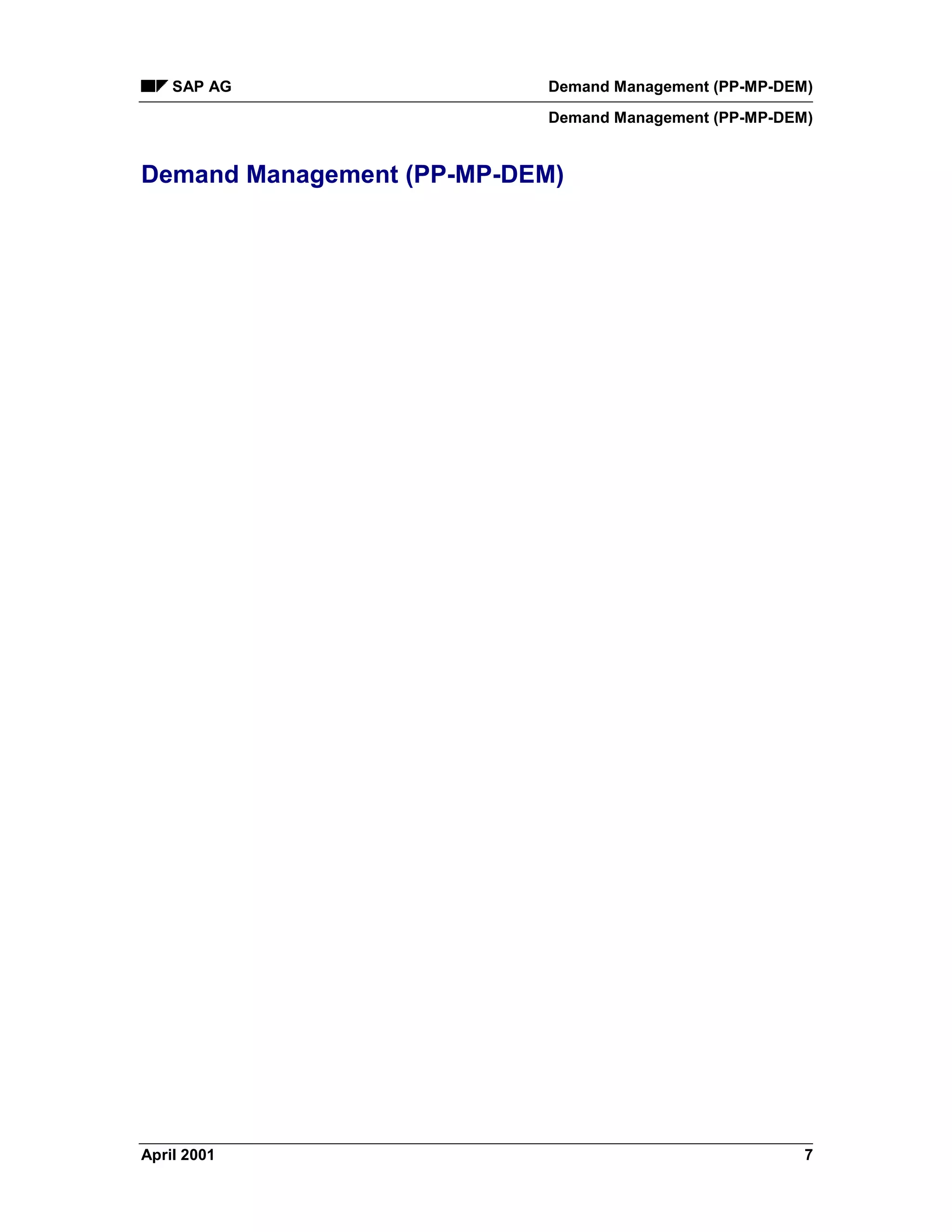 SAP ECC Demand planning strategies | PDF