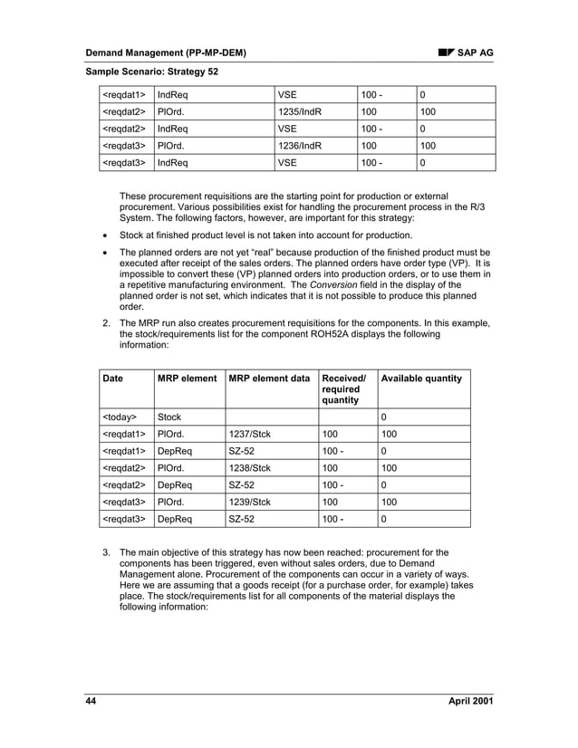 SAP ECC Demand planning strategies | PDF