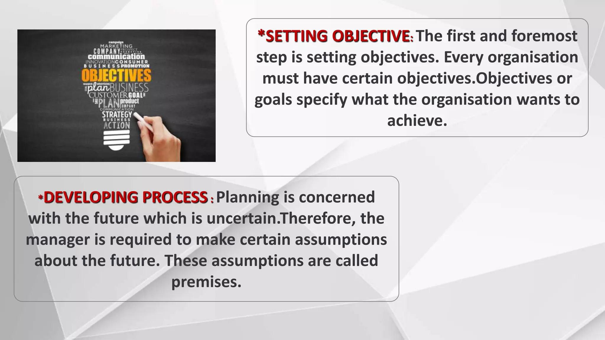 Planning and Concepts of Objectives | PPTX
