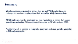 Genome sequencing uncovers MS phenocopies in primary progressive ...