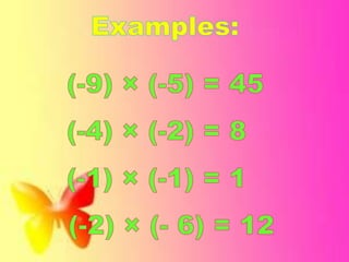 multiplication of integers | PPTX