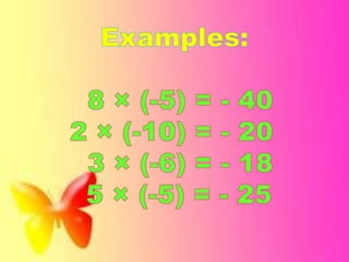 multiplication of integers | PPTX