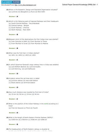 Ppnet General Knowledge Rrb I | PDF
