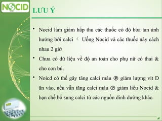 Product presentation about benefits of Nocid | PPT