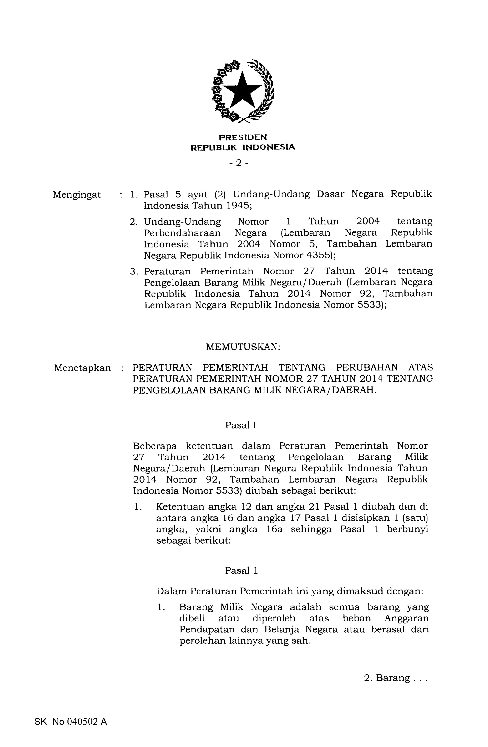 Pp Nomor 28 Tahun 2020 Pdf