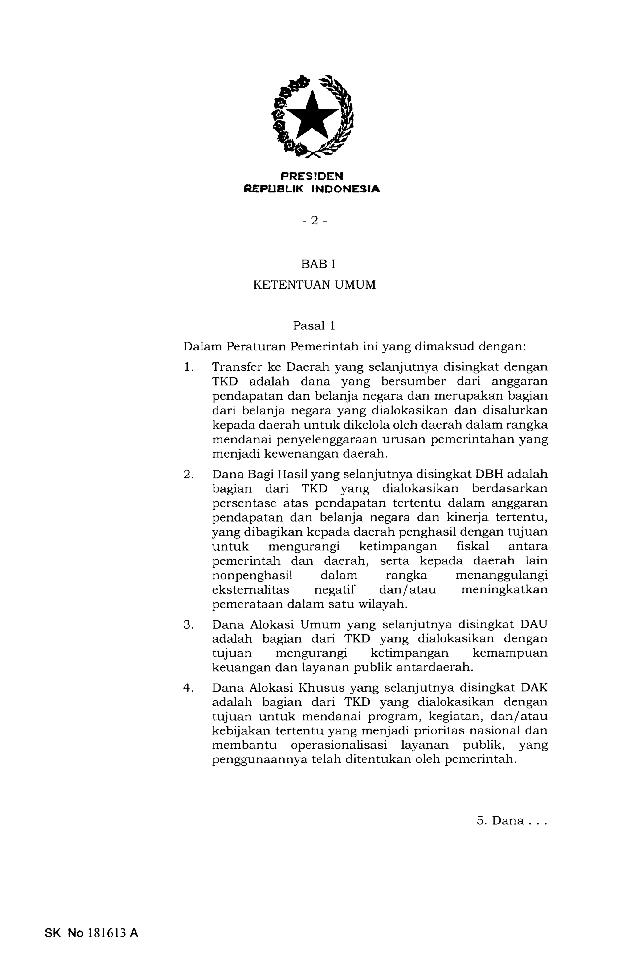 PP Nomor 37 Tahun 2023 Transfer Ke Daerah | PDF