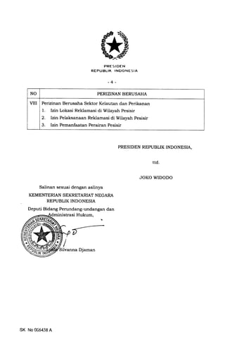 Pp Nomor 41 Tahun 2021 Lampiran Pdf