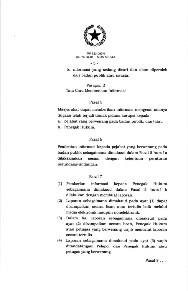 Ppnomor43tahun2018 tentang bentuk dan peran serta masyarakat | PDF