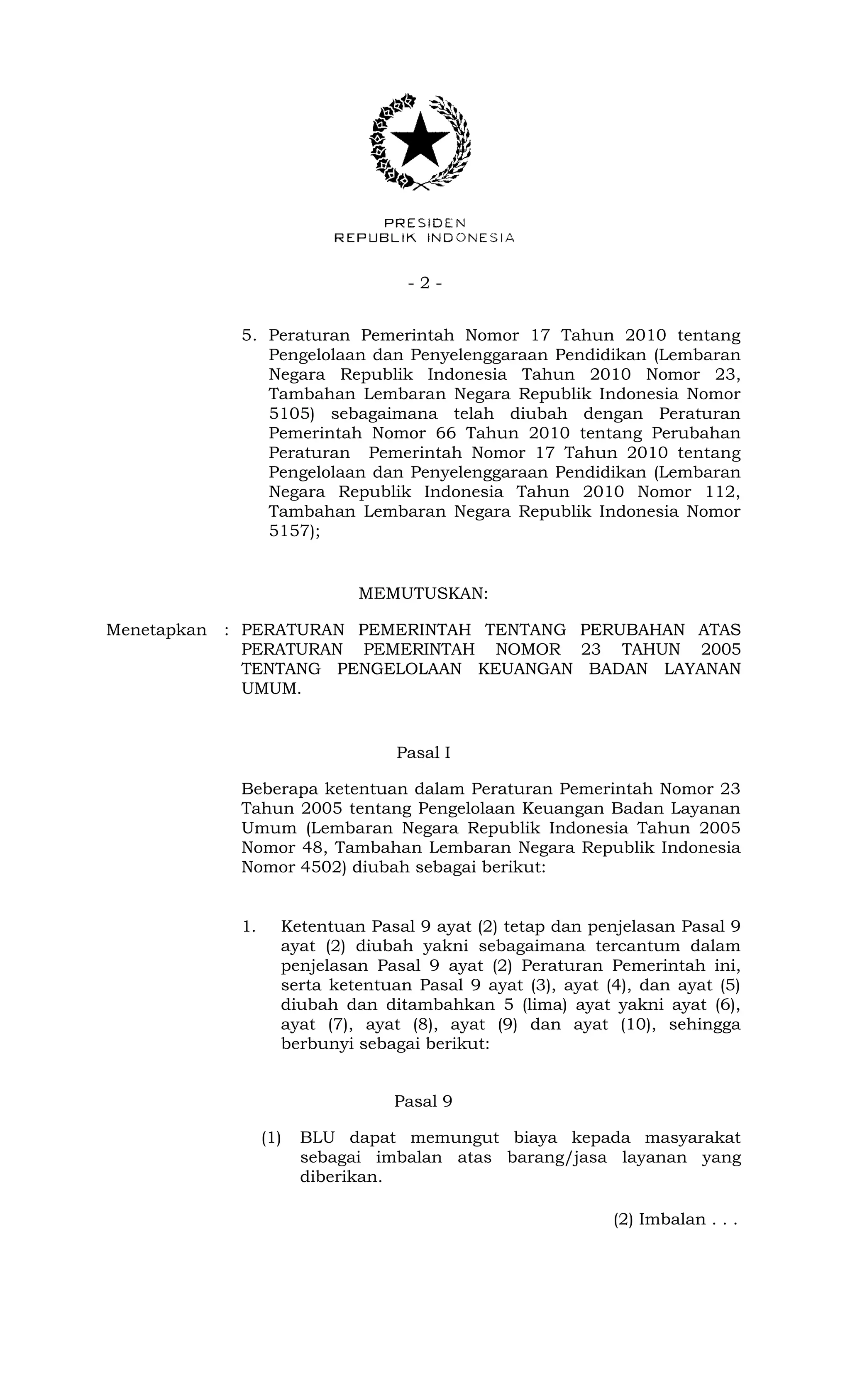 Pp Nomor 74 Tahun 2012 Pdf