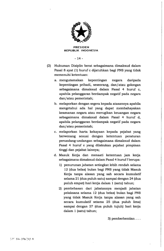 Pp nomor 94 tahun 2021 disiplin pegawai negeri | PDF