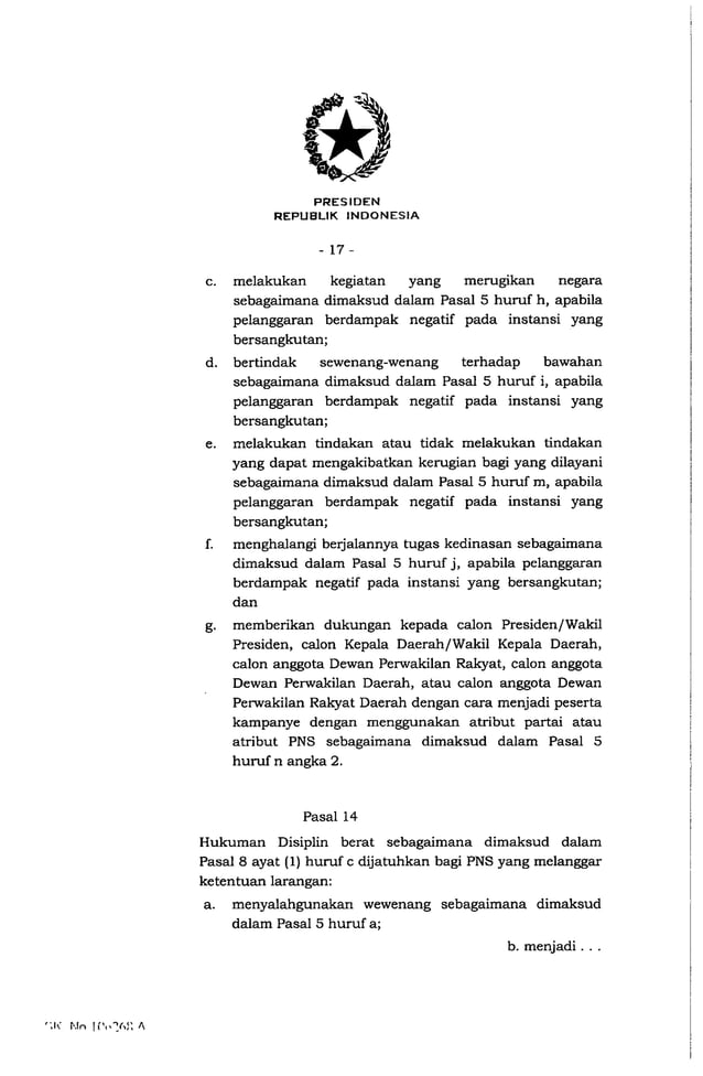 Pp nomor 94 tahun 2021 disiplin pegawai negeri | PDF