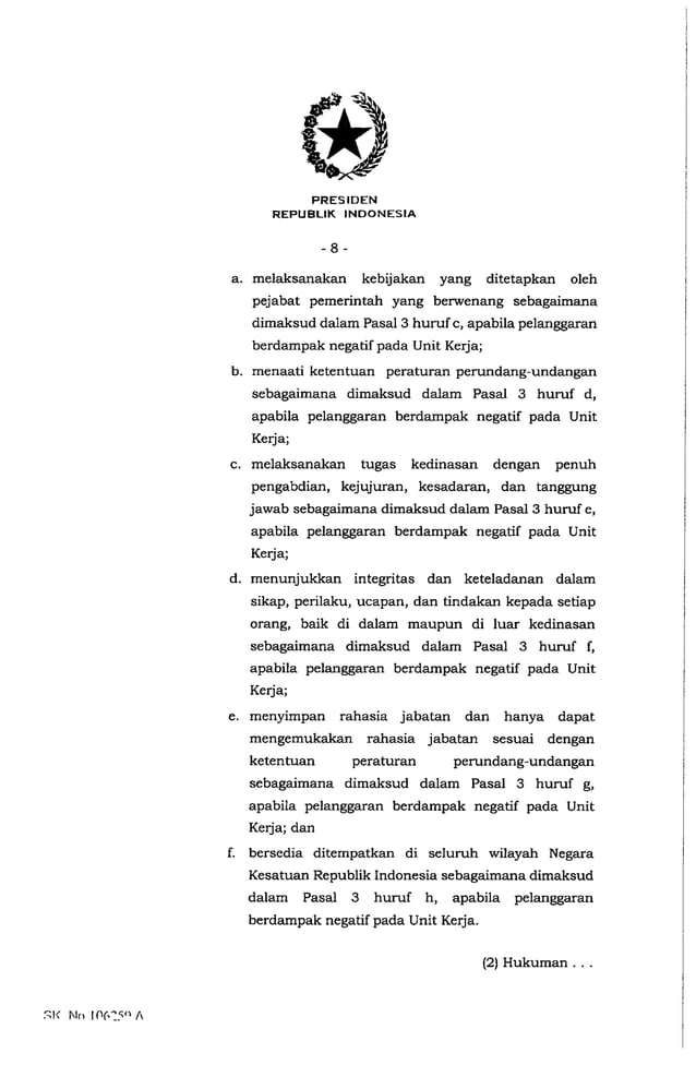 Pp nomor 94 tahun 2021 disiplin pegawai negeri | PDF