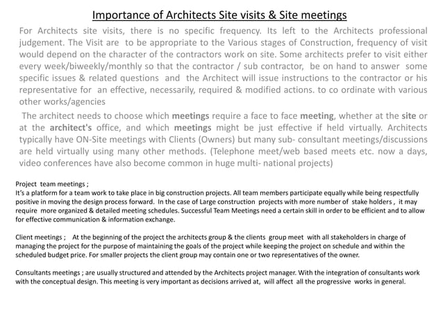 Professional Practice for Architecture II | PPTX | Construction ...
