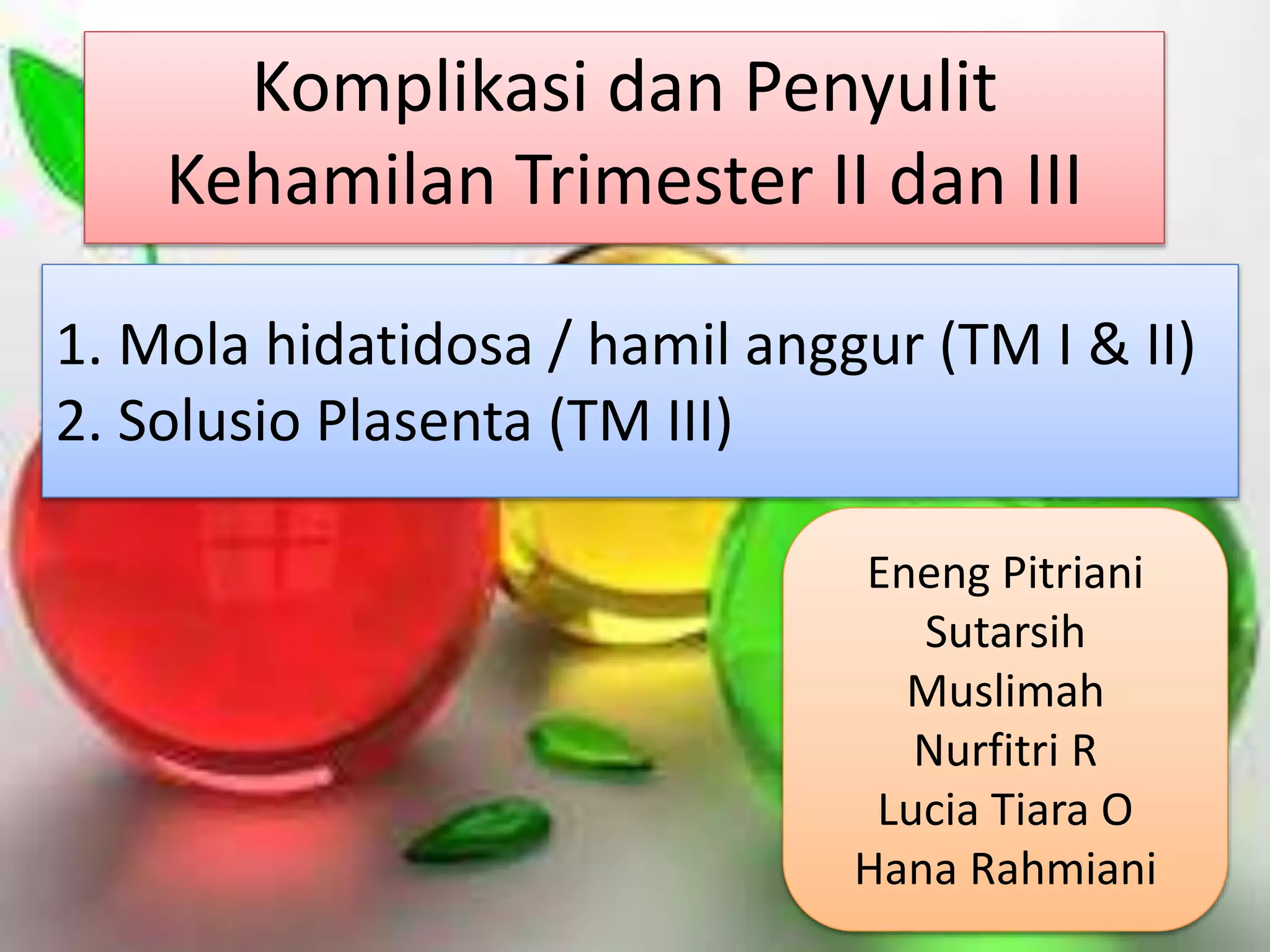 mola hidatidosa | PPTX