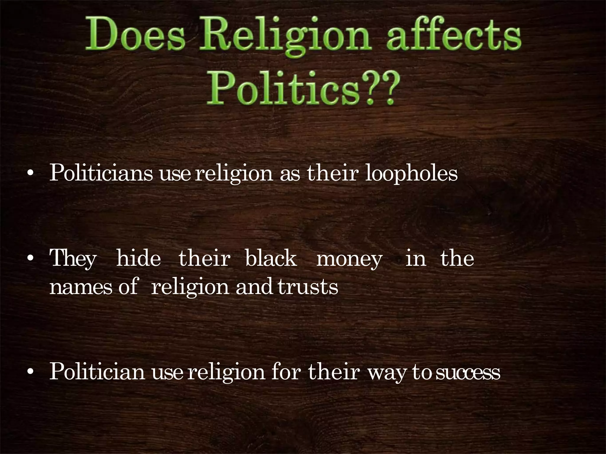 Religion and politics | PPTX