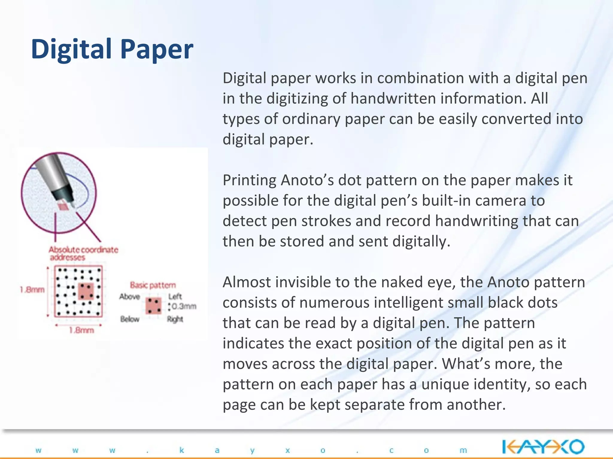 DIGITAL PEN AND PAPER SOLUTION | PPS