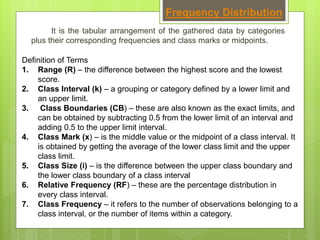 lesson 3 presentation of data and frequency distribution | PPTX