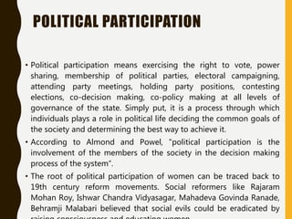 Political Participation of Women in India | PPTX