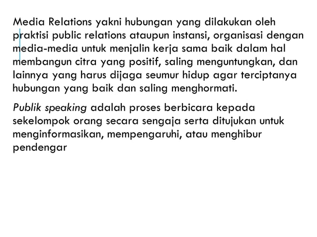 power point pengantar public relation pada jurusan ilmu komunikasi | PPT
